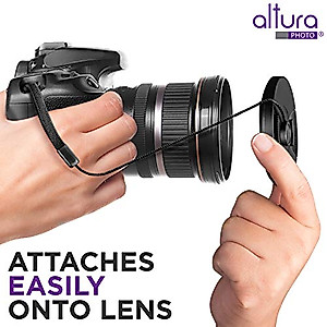 5 Pcs Altura Photo Lens Cap Keeper, Camera Lens Cap Leash for DSRL & Mirrorless Lenses - Camera Lens Keeper/Lens Holder for Canon, Nikon, Sony, Sigma, Tamron & Others Camera Lens Accessories