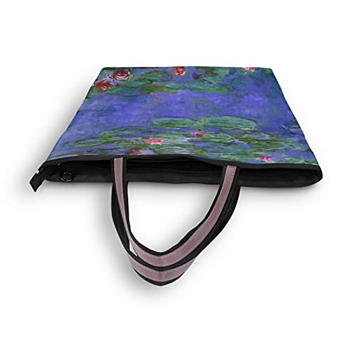 Women's Tote Shoulder Bag Claude Monet Water Lilies Top Handle Bag Handbag