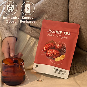 DALAMHARI Jujube Tea 30T | Sleepytime Tea Smooth Move Tea Bags Medjool Dates Pitted Dates Date Sugar Free Te Divina Chupa Panza Tea Pinalim Tea Throat Coat Tea Decaf Tea Bags