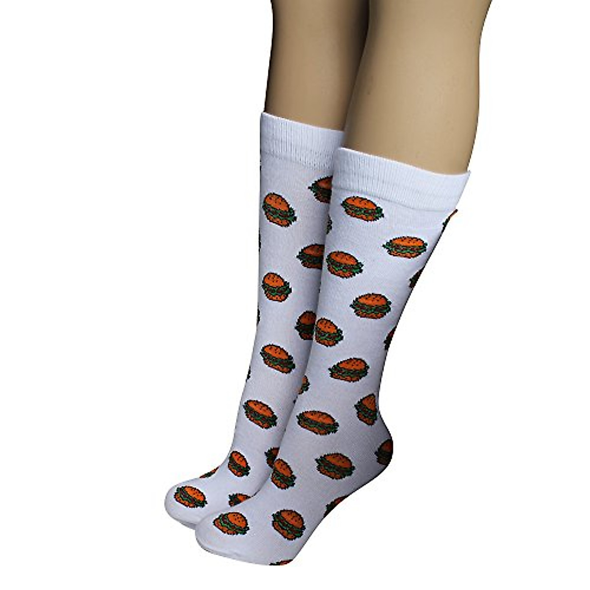 Gears Out Hamburger Socks - Weird Socks for Men and Women Grilling Fun BBQ Gifts Unisex Funny Burger Socks Teens Outdoor Grill Ideas Stocking Stuffers for Dads Meat