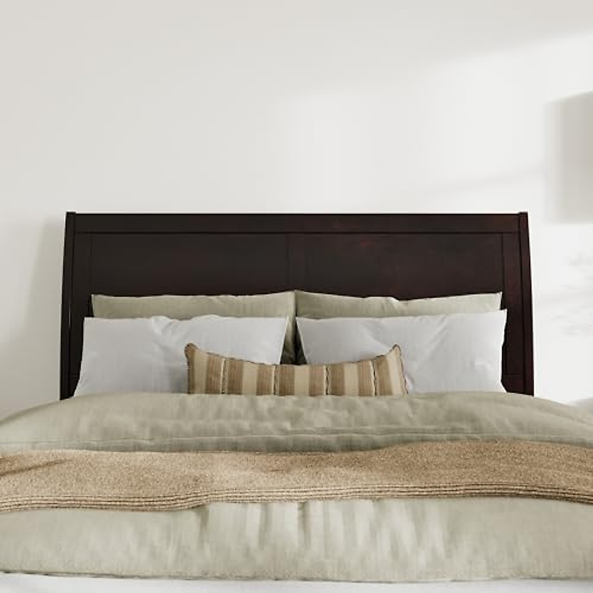 AFI Portland Queen Size Headboard with Attachable Charger in Espresso
