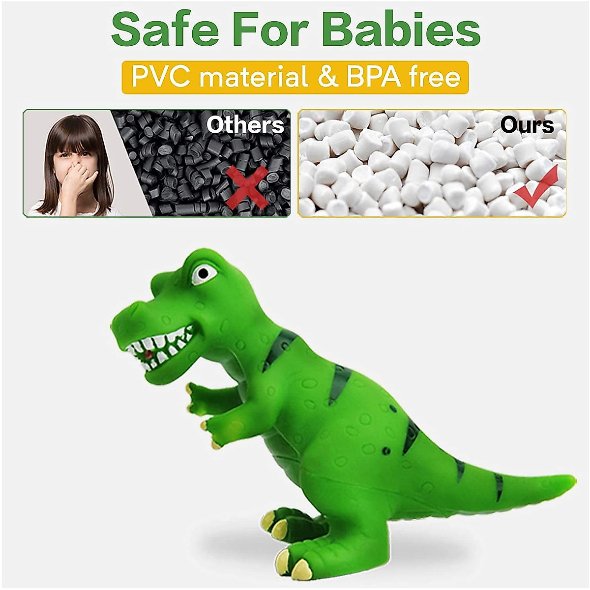 Bath Toys, Bath Toys Toddlers 2-4, Dinosaur Toddler Bath Toys, Educational Color & Species Recognition, Hole-Free Design, Ideal for Birthdays & Theme Parties