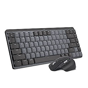 Logitech MX Mechanical Mini Clicky Keyboard (Graphite) Bundle with 3.0 USB Hub (2 Items)