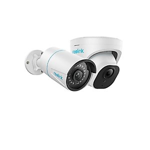 REOLINK 5MP Outdoor Security Camera, Support Smart Human/Vehicle Detection,Timelapse, 100ft Night Vision, Up to 256GB SD Card, RLC-510A and RLC-520A Bundle