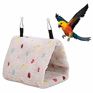 TATBUL Pets Hammocks Plush Hamster Hammock Warm Small Pets Hanging Nest Parrots Myna Birds House Cage Hanging Bed (Size : Medium)