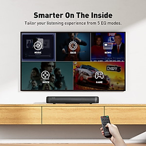 Fosi Audio A3 Small Sound Bars for Computer, Mini Soundbar Speaker for Phone,Projector, 18" Bluetooth Speakers for RV,Garage,Bedroom,Small Space