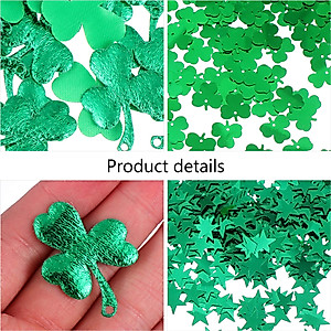 PRETYZOOM 1 Set Drip Paper Scrap St. Patricks Day Decor Prop Favor Wedding Diy Table Crafts Shamrocks Table Confetti Lucky Irish Confetti Shamrock Party Favor Make up Sprinkle Pvc