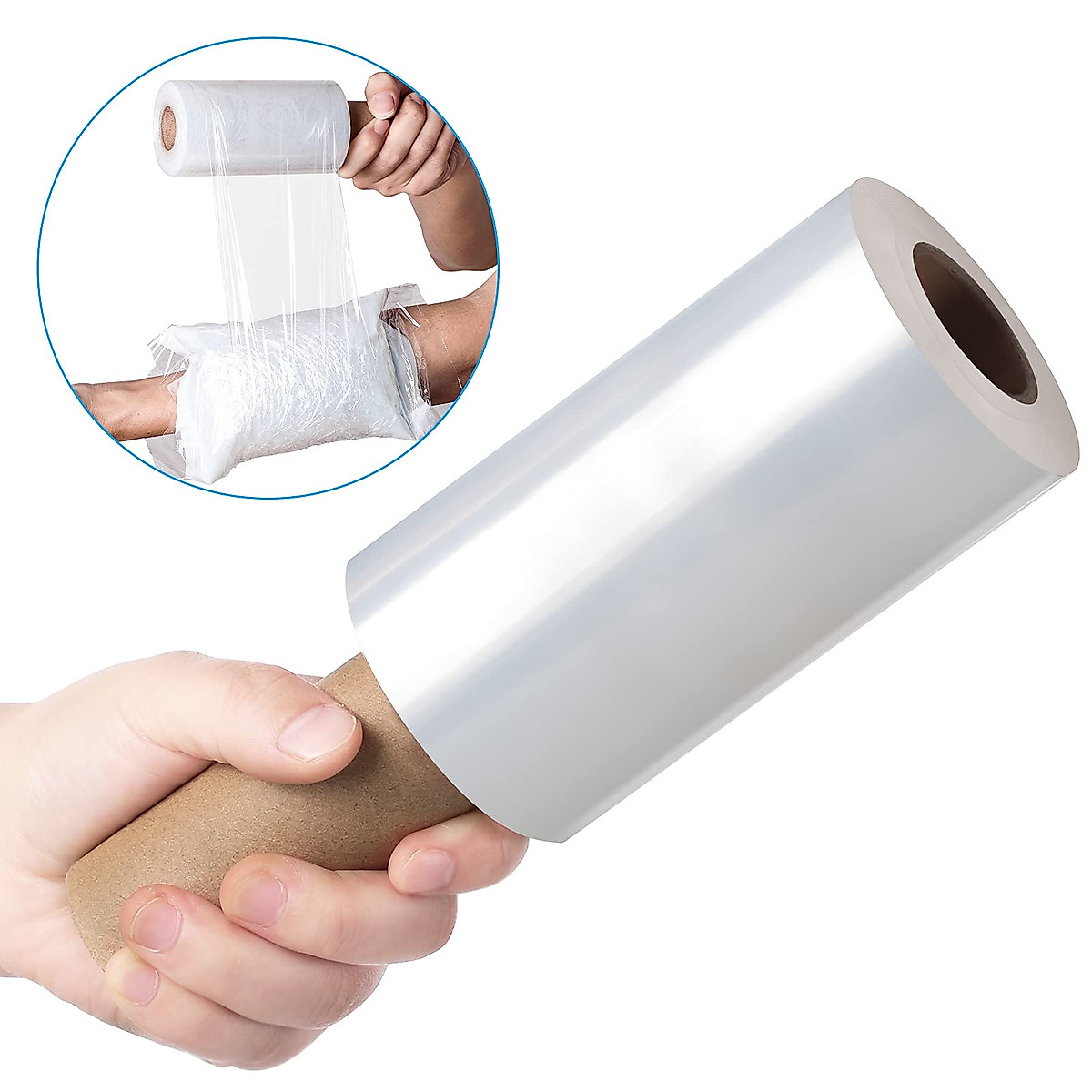 Outus Wrap Plastic Film with Handle Plastic Bags for Ice Tattoo Wrap Suitable for Athletic Trainers to Hold Ice Packs in Place for Moving Supplies Stretch Shrink
