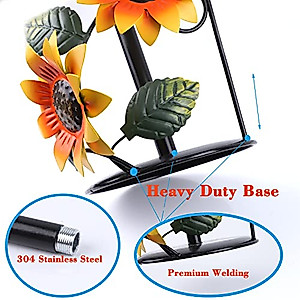 Sunflower Paper Towel Holder Countertop Kitchen Paper Towel Holder Stand Farmhouse Yellow Sunflower Kitchen Decor Accessories Metal Paper Rack Heavy Duty Rustic