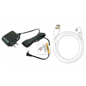 WirelessFinest Power Supply Home Charger Adapter Replacement for Infant Optics Model DXR8 Pro ONLY Baby Infant Monitor and Video Camera 10FT Long Cable Cord + USB Cable. NOT for DXR8