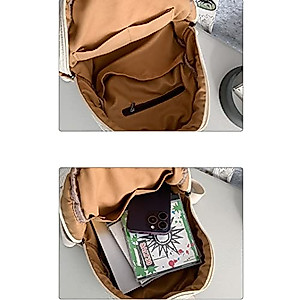 Aiyify Small Backpack Purse Grunge Accessories Purse Backpack for Women Mini Backpack Purse Travel Backpack (White)