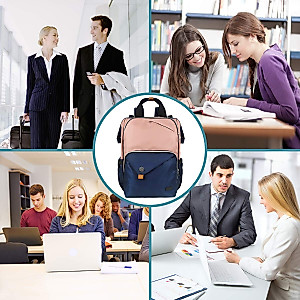 Hap Tim Laptop Backpack, Travel Backpack for Women, Pink Work Backpack (7651-BP)