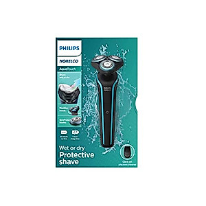 Philips Norelco Aquatouch, Rechargeable Wet & Dry Shaver with Click-On Precision Trimmer, S5767/87
