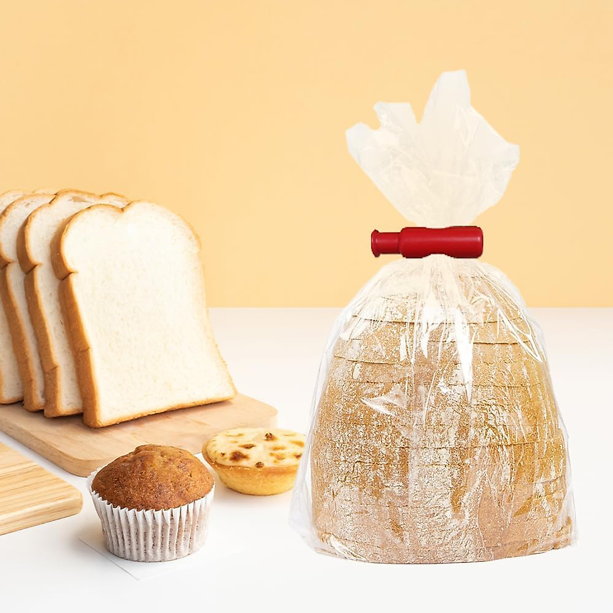 Bag Clips, Snack Bread Closure Clip, 2024 New Squeeze and Lock Bread Bag Clips, Portable Press Type Snack Bag Clip, Plastic Sealing Clip Bag Clip for Bread, Snacks, Seasonings (Mix, 6pcs)