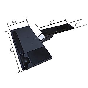 Adjustable Keyboard Tray Ergonomic Design Standard Under Desk Platform Large Space Track CARTMAY