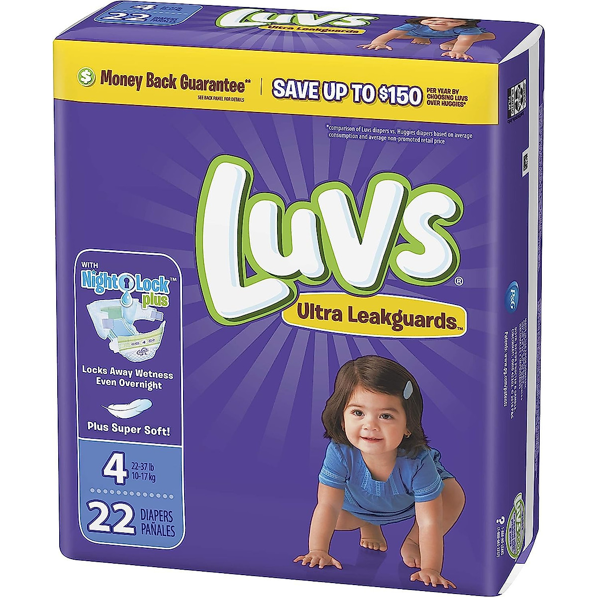 Luvs Diapers Size 4, 22 Count