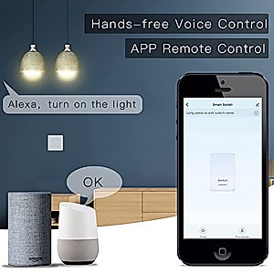 MOES WiFi Smart Light Switch, 2 Gang No Screw Panel Smart Life/Tuya App Wireless Remote Control Wall Switch Timer for Lights, Compatible with Alexa, Google Home, Neutral Wire Required, No Hub Required