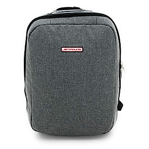 Jetpack Slim Backpack for DVS, Mobile, or Club DJ Gig Set, Bag Carry Laptop, Stand, Tablet, Headphone, Vinyl Records, USB Mobile Devices, Needle Case, Cables, Microphone & More. TSA Compliant (Gray)