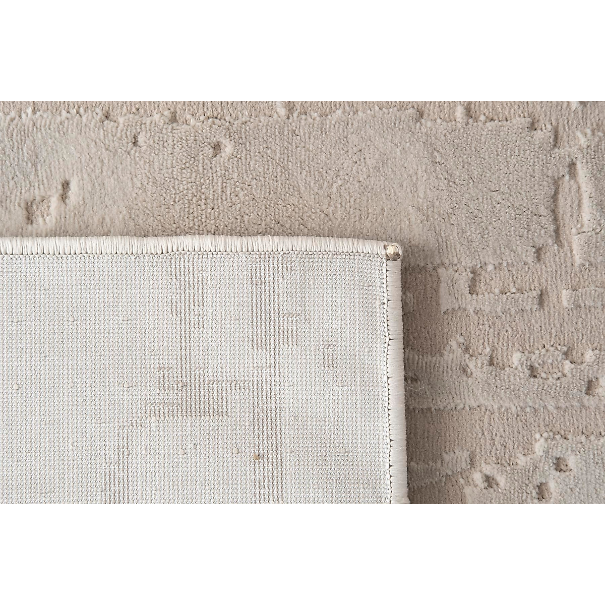 Revival Rugs Ebb 8'x10’ Washable Area Rug for Living Room Bedroom - 100% Recycled Oeko-TEX Certified, Medium Pile, Taupe