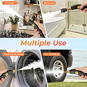 AUXCO 2500W Steam Cleaner, High Pressure Steamer for Cleaning, Handheld Portable Cleaners Home Use, Car Detailing, Cleaner Upholstery, Kitchen, Bathroom, Grout and Tile