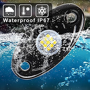 Rock Lights for Trucks, 4 Pods LED Rock Lights, IP67 Waterproof Neon Rock Lights Kits for Pickup ATV Off Road SUV, High Brightness Multifunction Underglow Lighting Glow Trail Rig Lamp (Green)