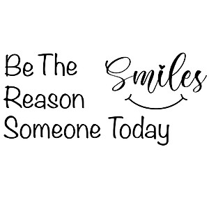 Summerjokes Be The Reason Someone Smiles Today Inspirational DIY Wall Decals Decals Vinyl Stickers for Home Living Room Kitchen Dining Room School Library Classroom Office Cafe Art Wall Decoration