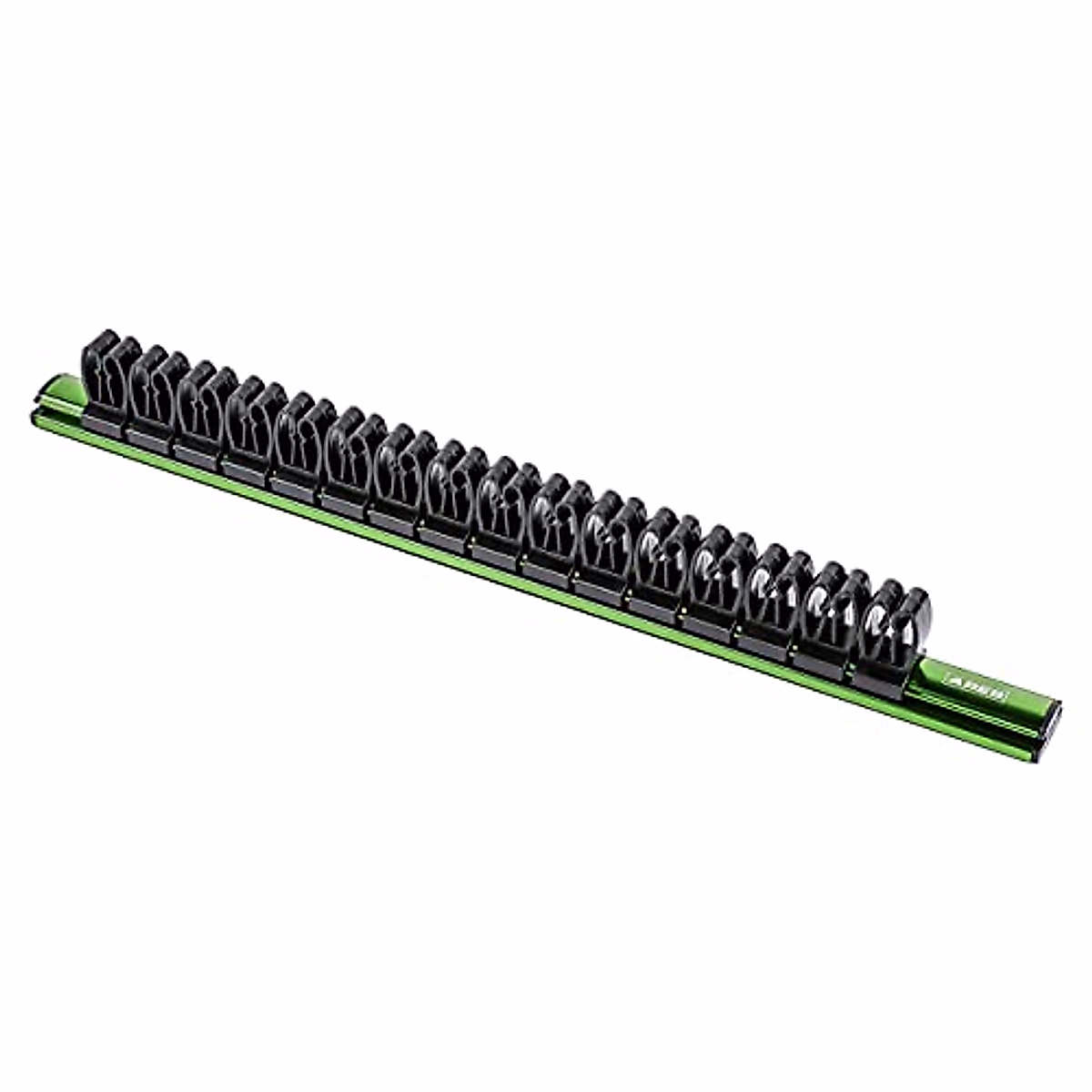 ARES 62028 - Green 16.5-Inch Hand Tool Holder - Aluminum Rail Stores up to 16 Screwdrivers or Small Tools and Keeps Your Garage Organized