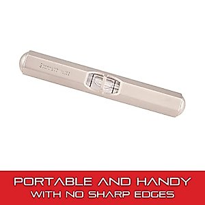 Starrett Pocket Level with Main Vial - Ideal for Machine Shop and Tool Room Use - 3-1/2" (88mm) Length, Satin Nickel-Plated Finish, Hexagon Stock with Convex Ends - 135B