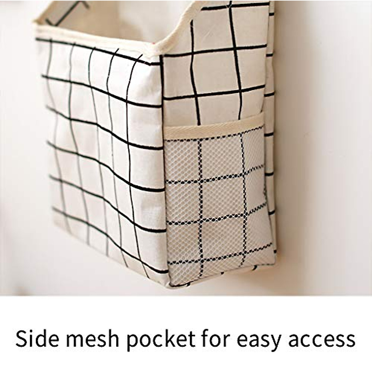 AKIWOS Hanging Storage Baskets, Wall-Mounted Metal Wire Basket Organizer for Entryway, Hallway, Bedroom, Bathroom, Laundry Room