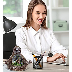 CoTa Global Sloth Snow Globe Decor - Beautiful Pink Sparkle Snow Sloth Figure Decor, Unique Snow Globes for Kids and Adults, Collectible Glitter Globes Ornament for Home, Birthday, Christmas - 45mm