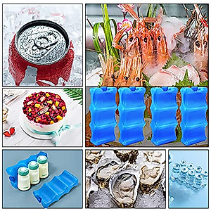 ISUSSER Pack of 3 Reusable Ice Packs for Breastmilk Storage, Bottle Ice Packs for Breastfeeding Mom, Blue