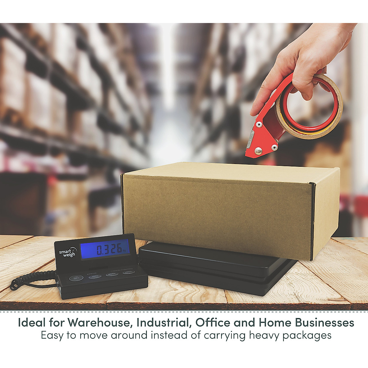 Smart Weigh Digital Shipping and Postal Weight Scale, 110 lbs x 0.1 oz, UPS USPS Post Office Scale