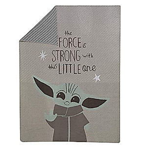 Lambs & Ivy Star Wars Baby Yoda Mandalorian Grogu/The Child Knit Baby Blanket