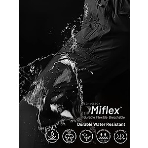 MIER Women's Quick Dry Cargo Pants Lightweight Tactical Hiking Pants with 6 Pockets, Stretchy and Water-Resistant, Black, 12