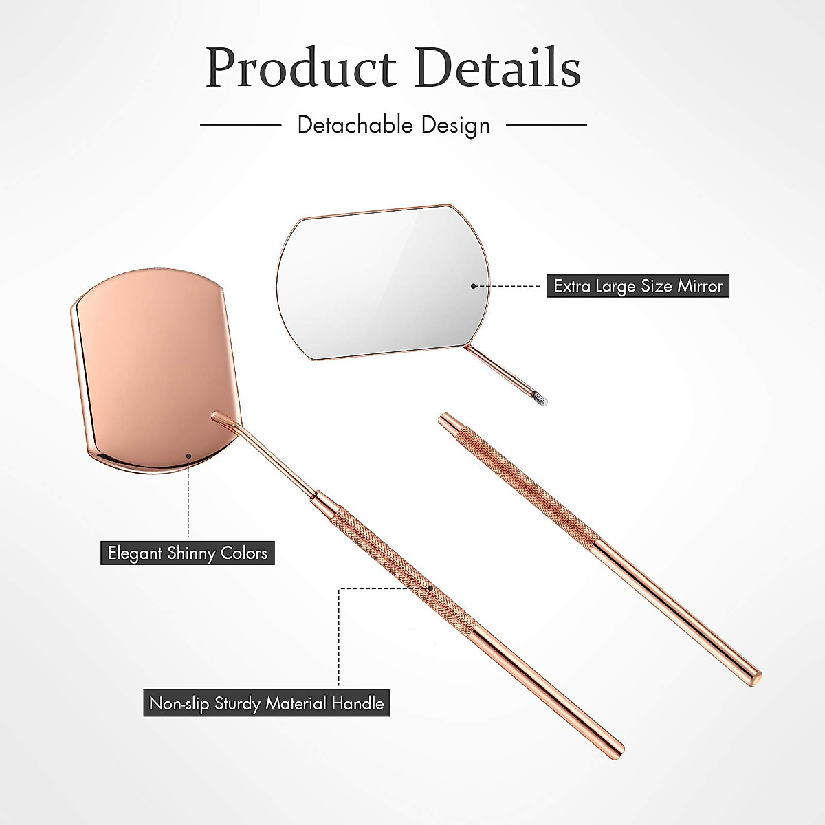 4 Pieces Mirror for Eyelash Lash Mirror for Eyelash Extensions Square Mirror Stainless Steel Eyelash Mirror Dental Mirror Lash Tools Beautiful Mirror