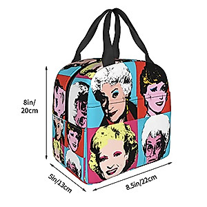 Insulated Lunch Bags Lunch Tote for Women Reusable Lunch Box for Girls (golden)