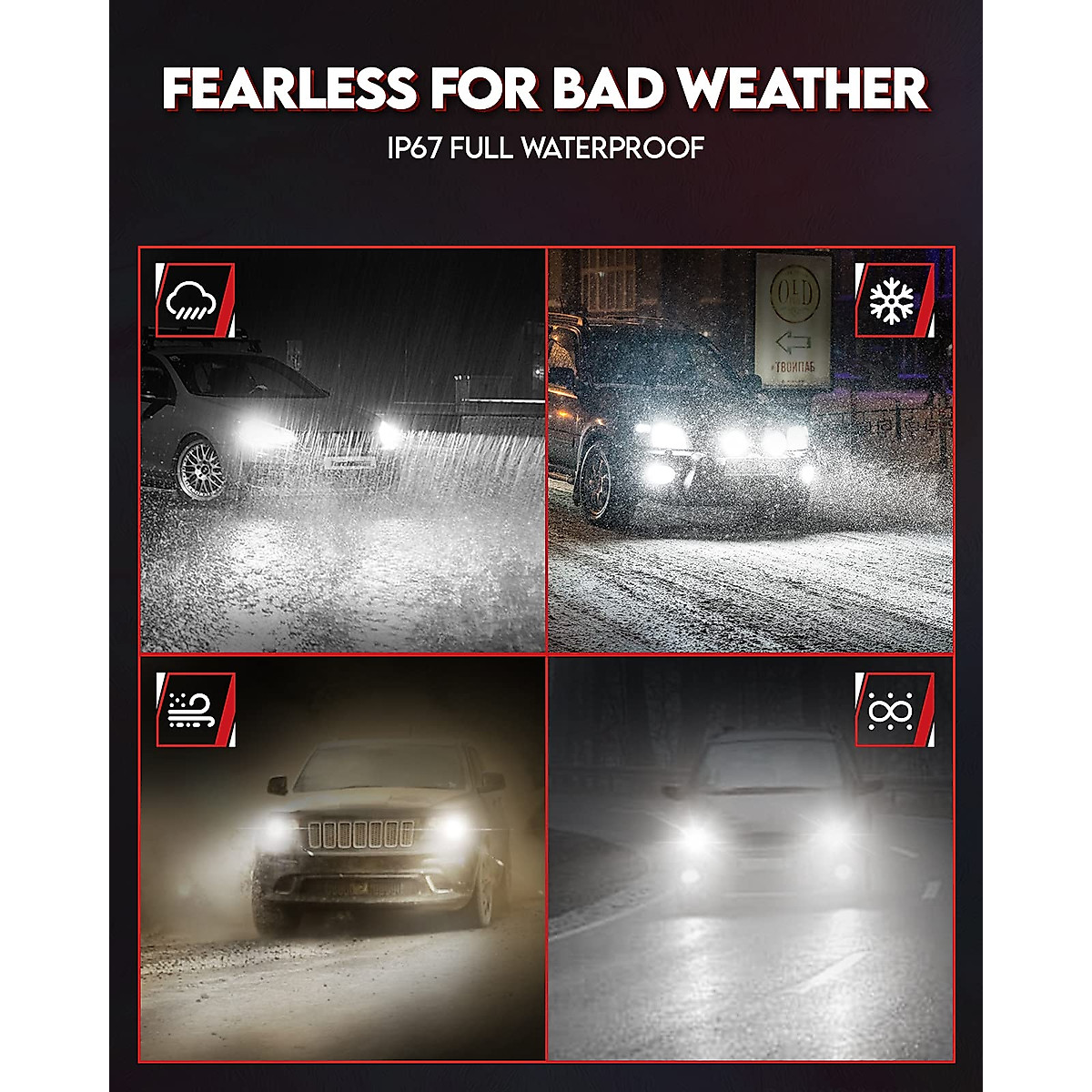 Torchbeam D1S HID Headlight Bulbs, 6000K Cool White, 150% Lighting Distance, Xenon Replacement Bulb, IP67 Design with Metal Stents Base, Pack of 2