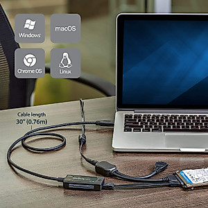 StarTech.com USB 3.0 to SATA IDE Adapter - 2.5in / 3.5in - External Hard Drive to USB Converter – Hard Drive Transfer Cable (USB3SSATAIDE)