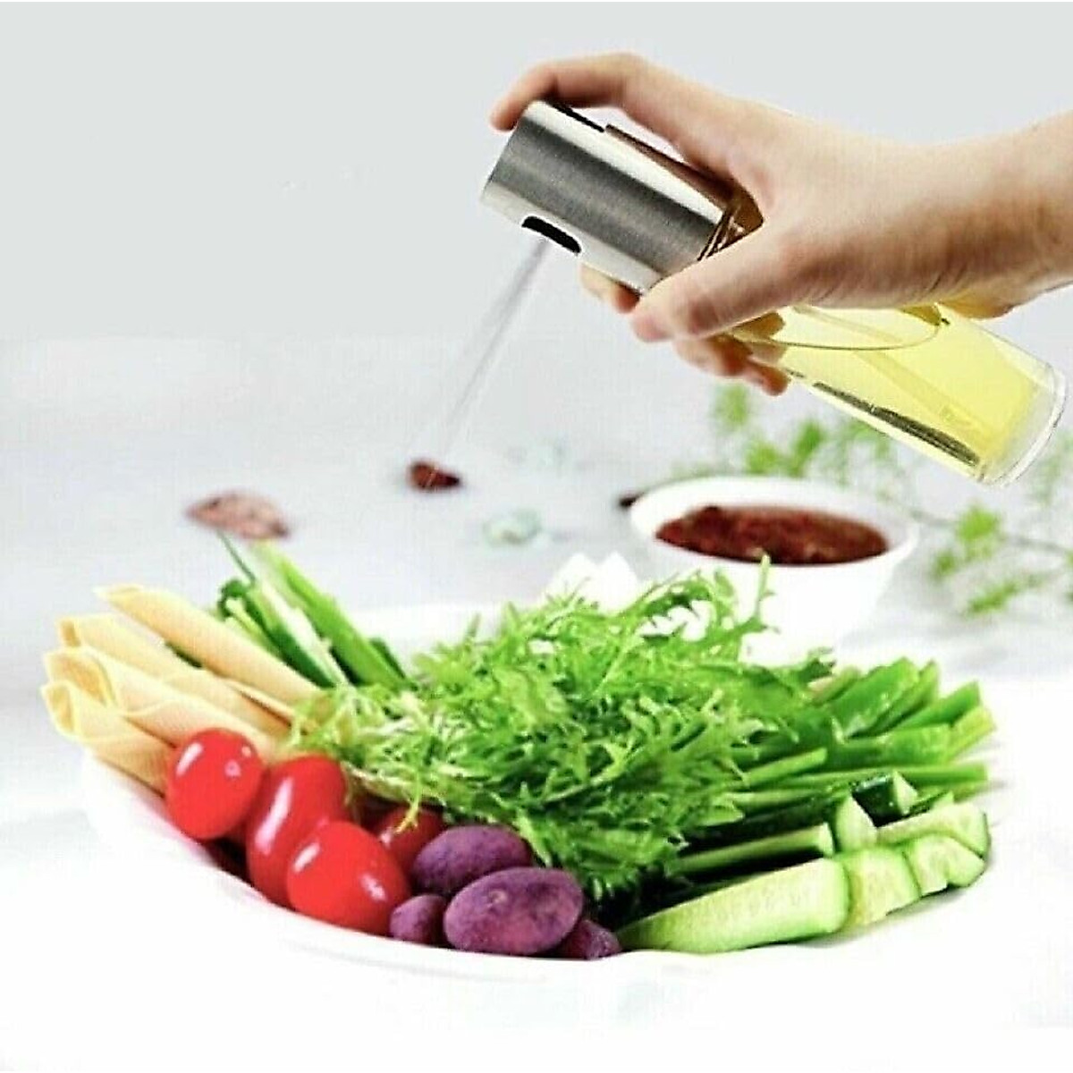 Egypticana home/commercial Oil Sprayer for Cooking, Olive Oil Sprayer Mister, Spray Bottle for Kitchen, 100ml Glass, Oil Vinegar Spritzer Sprayer Glass Bottles for Salad, cooking, roasting, BBQ
