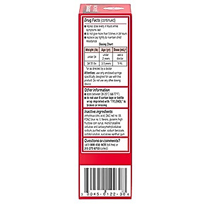 Tylenol Infants Oral Suspension Liquid Medicine with Acetaminophen, Baby Fever Reducer & Pain Reliever for Minor Aches & Pains, Sore Throat, Headache & Toothache, Grape Flavor, 1 fl. oz