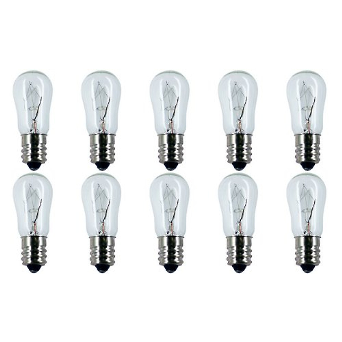 CEC Industries #10S6/230V Bulbs, 230 V, 10 W, E12 Base, S-6 Shape (Box of 10)