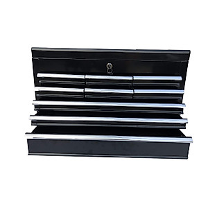 Workington Portable Metal Tool Chest with 9 Drawers, 24" 9-Drawer Tool Chest Cabinet with Ball Bearing Drawer Slides, Steel Tool Storage Box Organizer 4006 Black