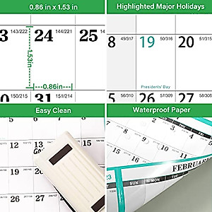 Erasable Calendar 2023-2024 - 12 Monthly Wall Calendar 2023-2024 from July 2023 to June 2024, Dry Erase Calendar with Julian Date, 34.6 x 23 Inches, Calendar Waterproof Material is Easy to Erase, folded and packaged by envelope paper, which makes the cale