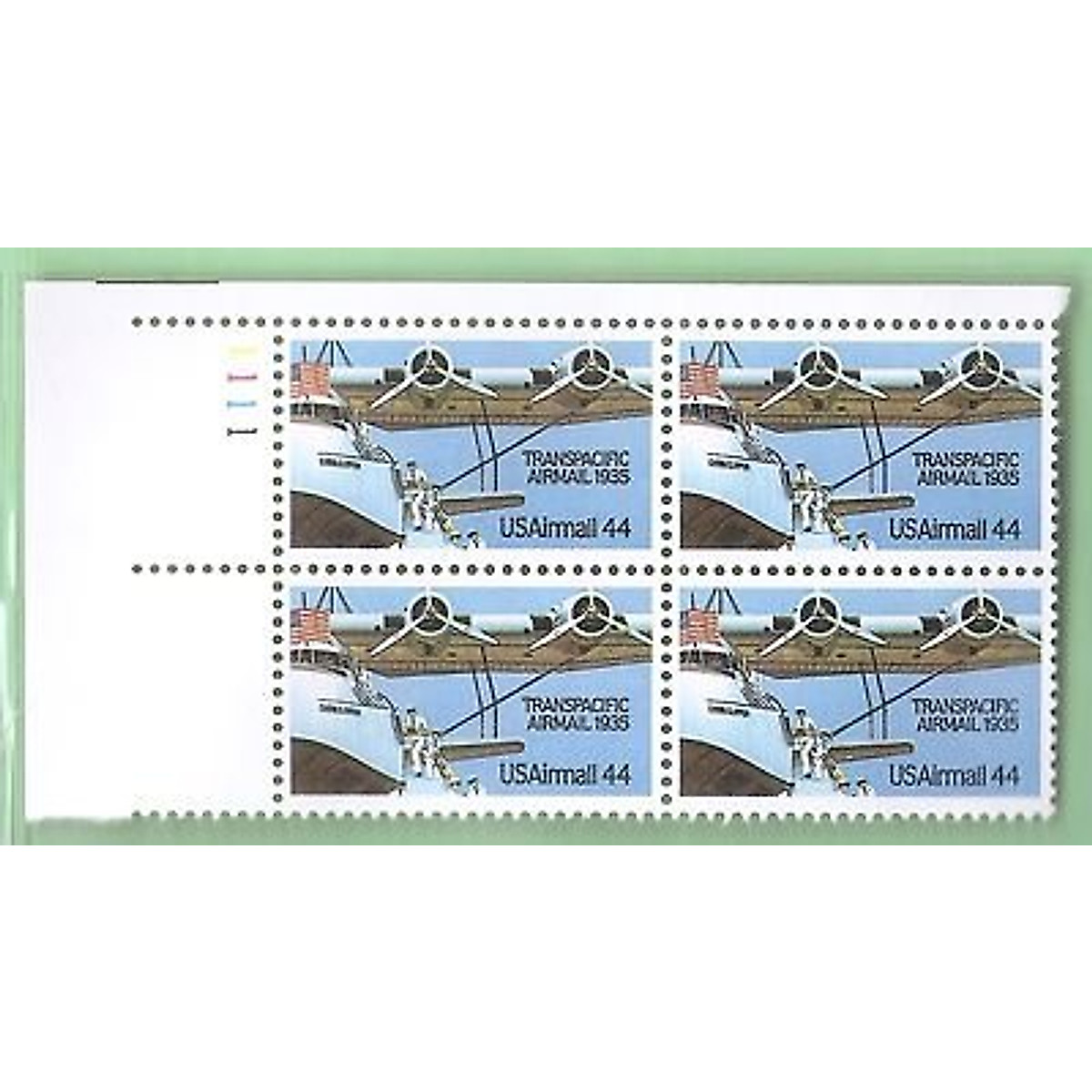 Stamps U.S Scott C115, TRANSPACIFIC AIRMAIL BLOCK of FOUR, MNH