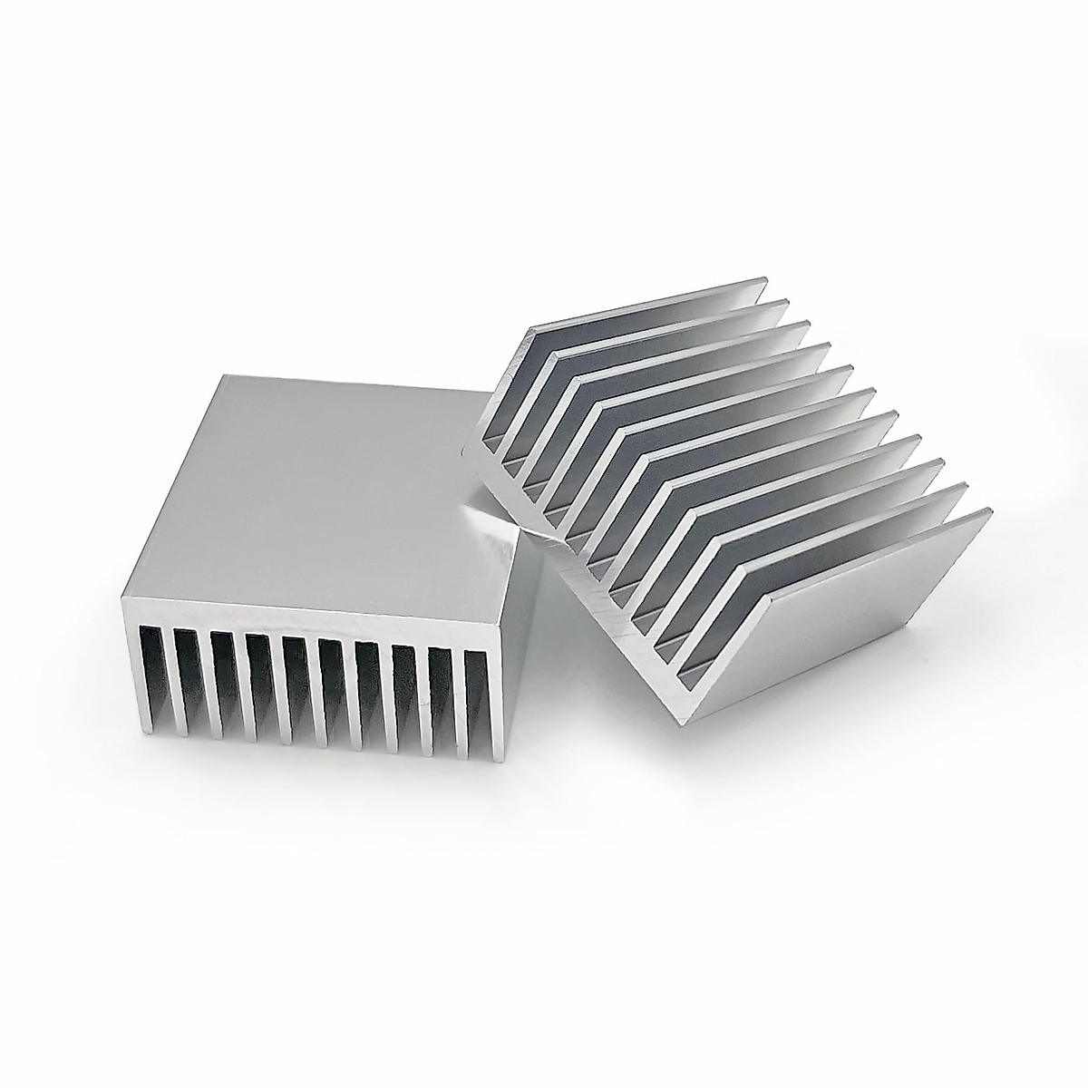 Awxlumv 4PCS Heat Sink Kit 40x40x20mm/ 1.57"x1.57"x0.79", Anodized Aluminium Heatsink Heat Sync Cooler 40mm for Cooling CPU VRM GPU Led Thermoelectric Peltier Cooler 3D Printers Stepper Motor