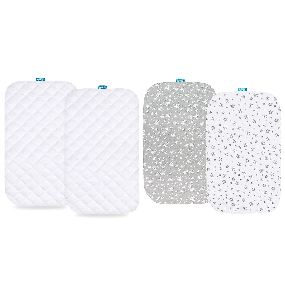 Bassinet Mattress Pad Covers and Sheets for Arm's Reach Clear-Vue, Cambria, Mini Ezee 2 in 1Co-Sleeper Bassinet