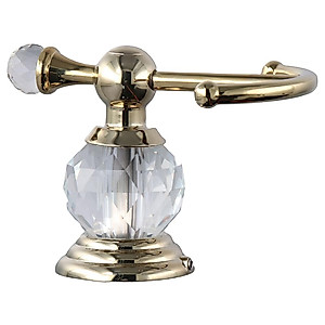 Urjumpea Crystal Towel Hook Stainless Steel Gold Bathroom Robe Hooks Double Coat Clothes Hanger Hook Wall Mounted Vintage Wall Hanger