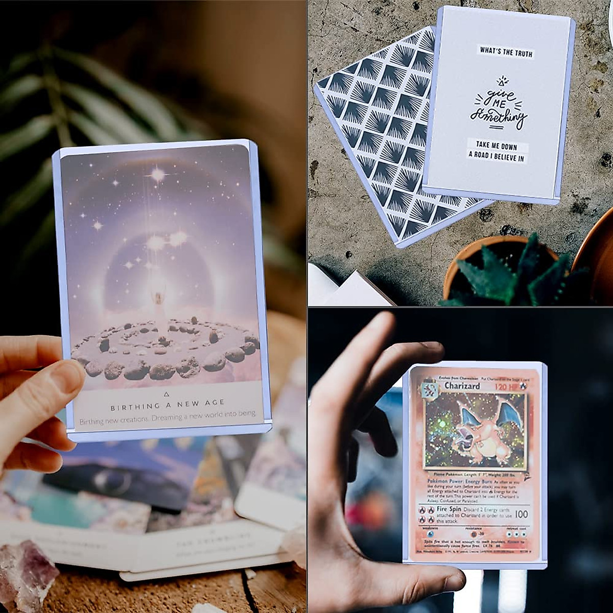 Vmiapxo 100 Pcs 3" x 4" Hard Plastic Card Sleeves, for Cards Waterproof Collector Card Sleeves Plastic Card Holder Protectors for Trading Cards Game Cards Sports Baseball Card