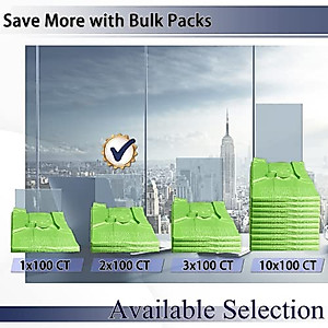 Green Thank you bags, 200PCS T shirt bags, To Go Bags,Grocery bags, Reusable and Disposable,Perfect for Small Business,Take Out,Retail, Large