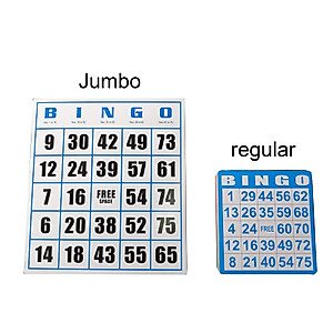 Yuanhe Jumbo Bingo Game Cards -50Pack Easy Read Bingo Set Bingo Paper Game Cards for Bingo Kids Party Card Games, School Classroom Family Gathering Activity, Casino Trip